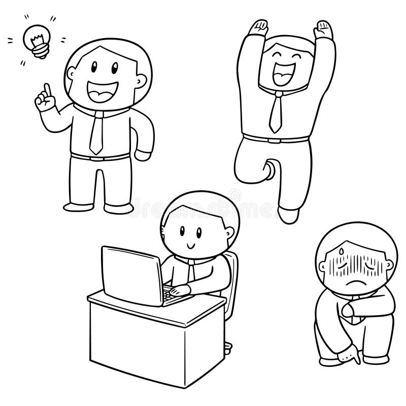 Simple Sketch Office Worker Stock Illustrations – 737 Simple Sketch ...