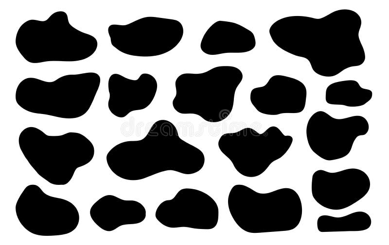 Vector Set of Organic Shapes. Hand Drawn Free Form Elements for Graphic ...