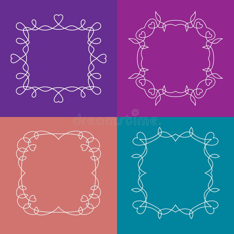 Outline Frames Illustration Stock Vector - Illustration of ornate ...