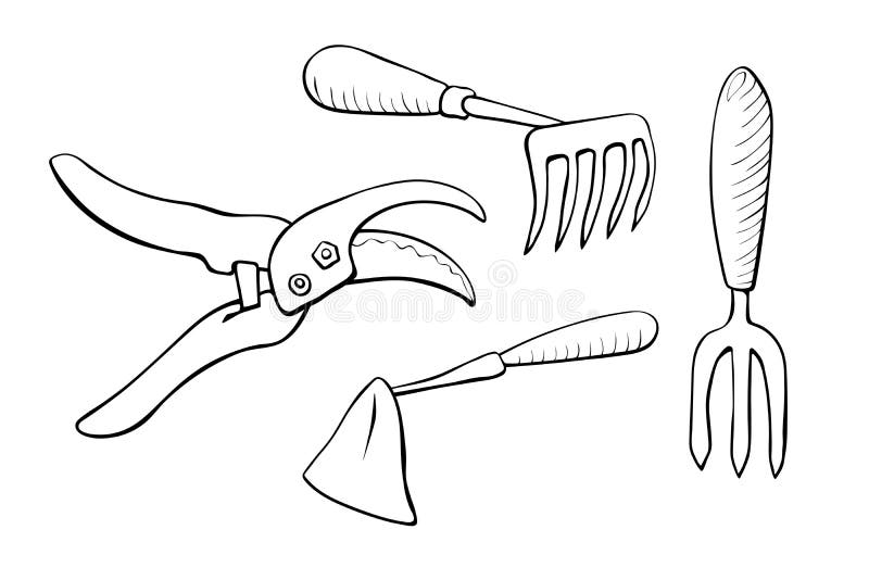 Farm Tools Outline Stock Illustrations – 2,249 Farm Tools Outline Stock ...