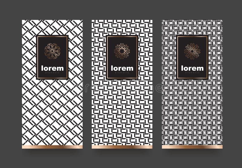 Vector Set Packaging Templates with Different Texture for Luxury ...