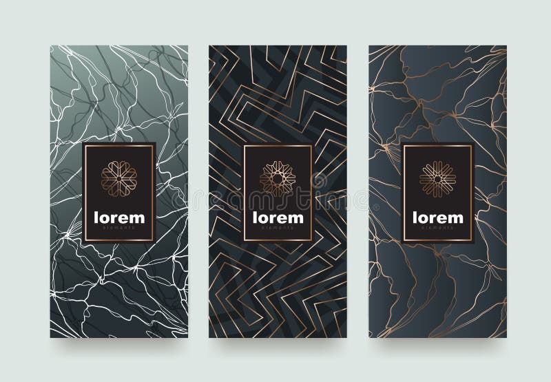 Vector Set Packaging Templates with Different Texture for Luxury ...