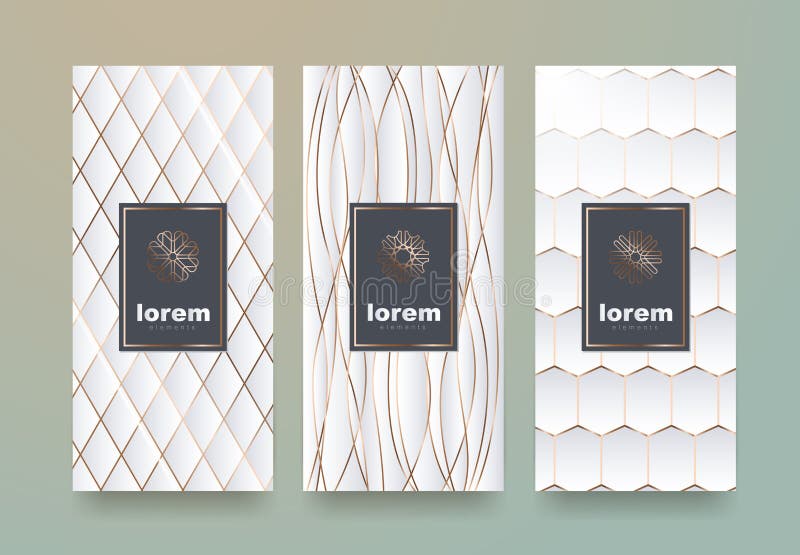 Vector Set Packaging Templates with Different Texture for Luxury ...