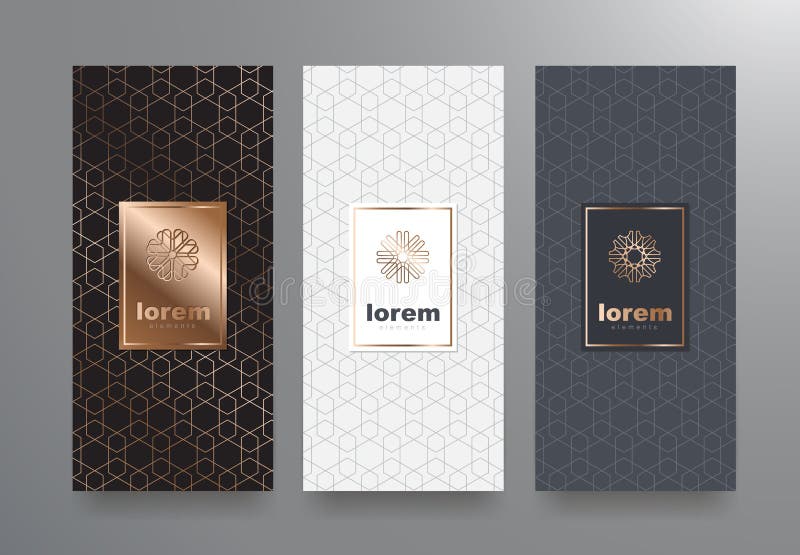 Vector Set Packaging Templates Stock Vector - Illustration of label ...