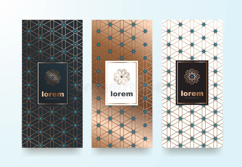 Vector Set Packaging Templates Stock Vector - Illustration of luxury ...