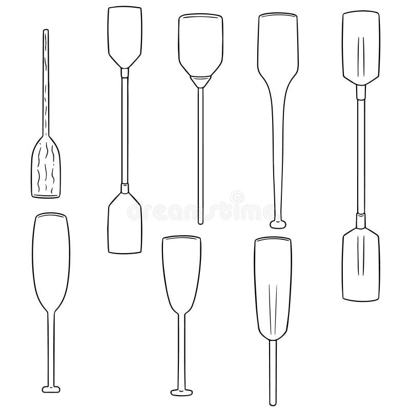 Vector set of paddle stock vector. Illustration of graphic - 118234584