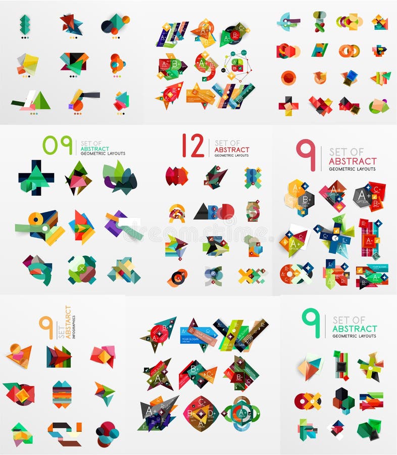 Vector Set of Paper Graphics Stock Vector - Illustration of icons ...