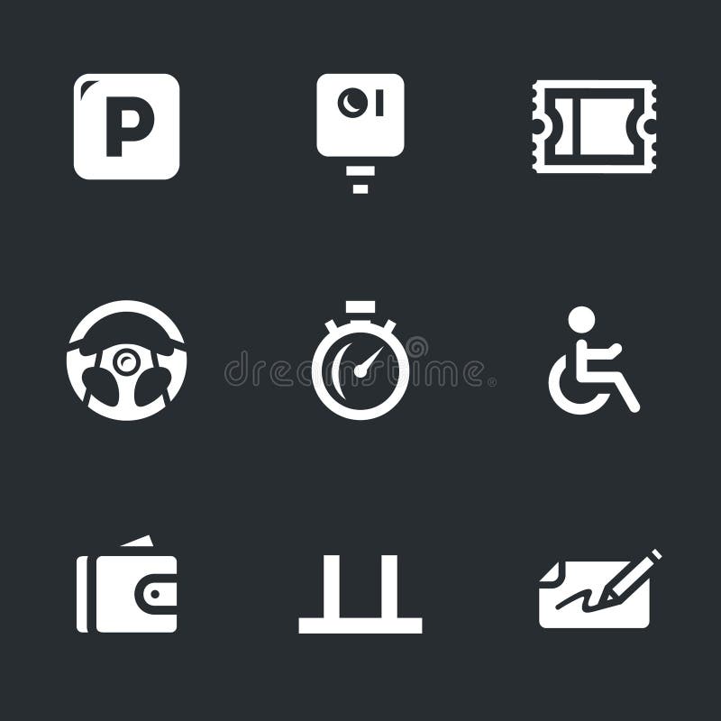 Vector Set of Parking fee. stock vector. Illustration of design - 87704504