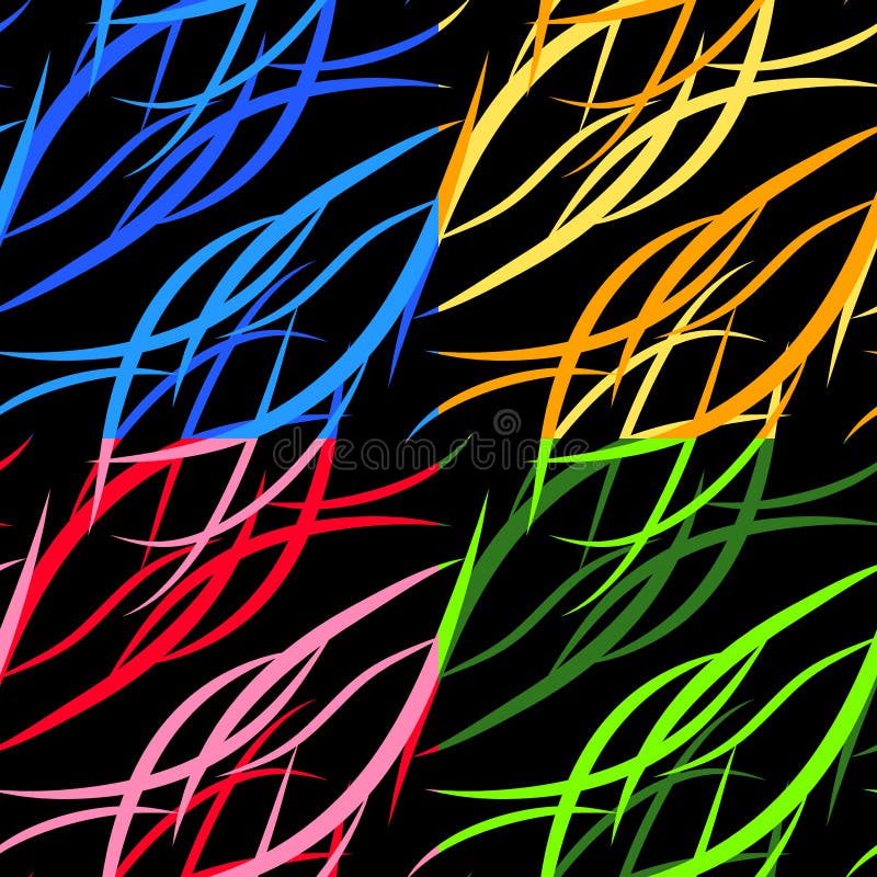 Vector Set of Pattern from Colored Intersecting Flowing Lines in Stock ...