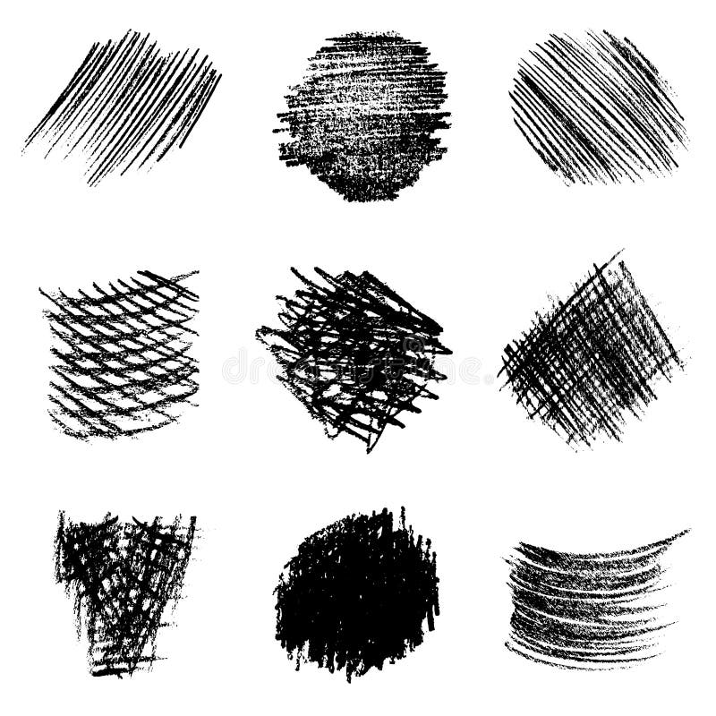 Vector Set of Pencil Hatching 1 Stock Vector - Illustration of hatch ...