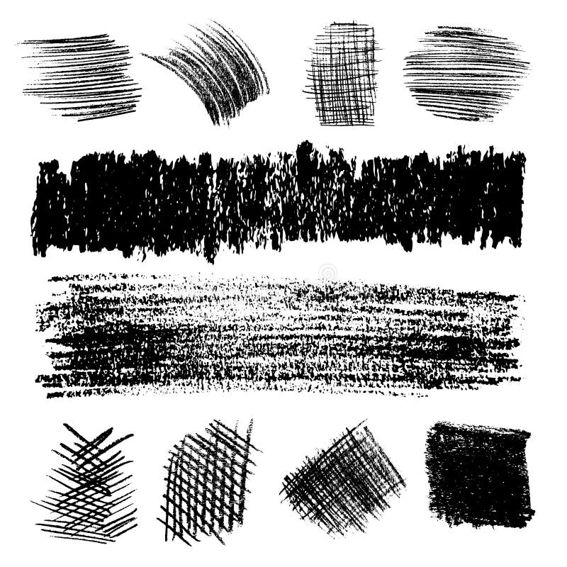 Vector Set of Pencil Hatching 2 Stock Vector - Illustration of linear ...