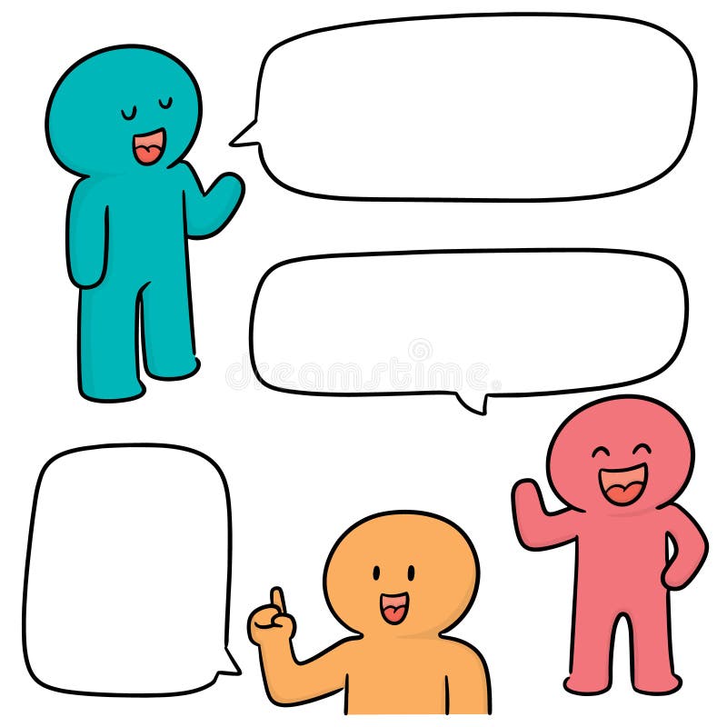 Vector Set of People Talking Stock Vector - Illustration of ...