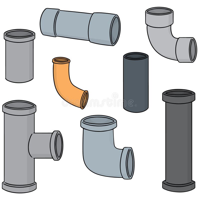 Vector set of pipe stock vector. Illustration of drawn - 107026880