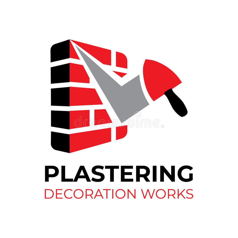 Vector Set of Plastering Finishing Company Logos Stock Illustration ...