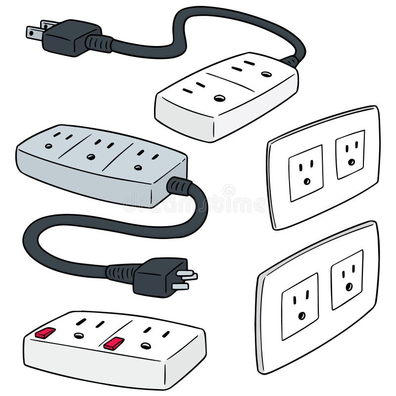 Vector set of plugs stock vector. Illustration of interface - 117704768