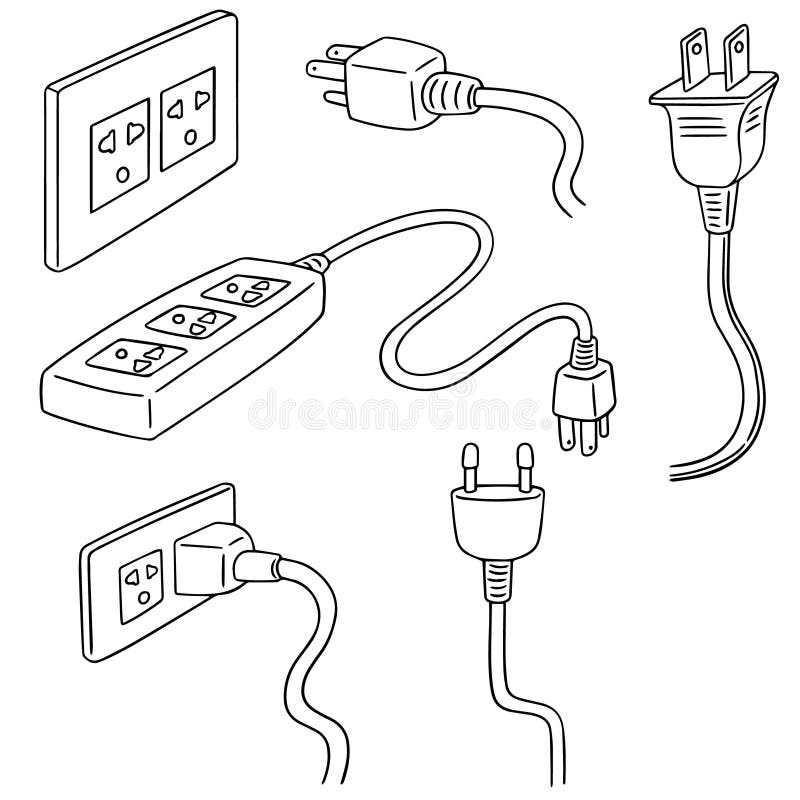 Vector of plug stock vector. Illustration of electricity - 120392082