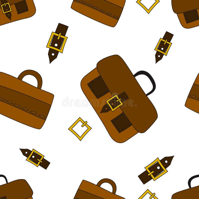 Vector Set of Portfolios in the Doodle Style. Illustration on a White ...