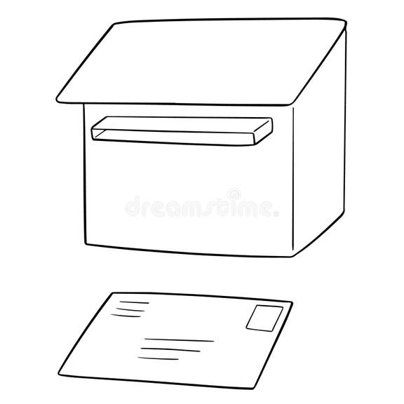 Vector Set of Postbox and Envelope Stock Vector - Illustration of ...