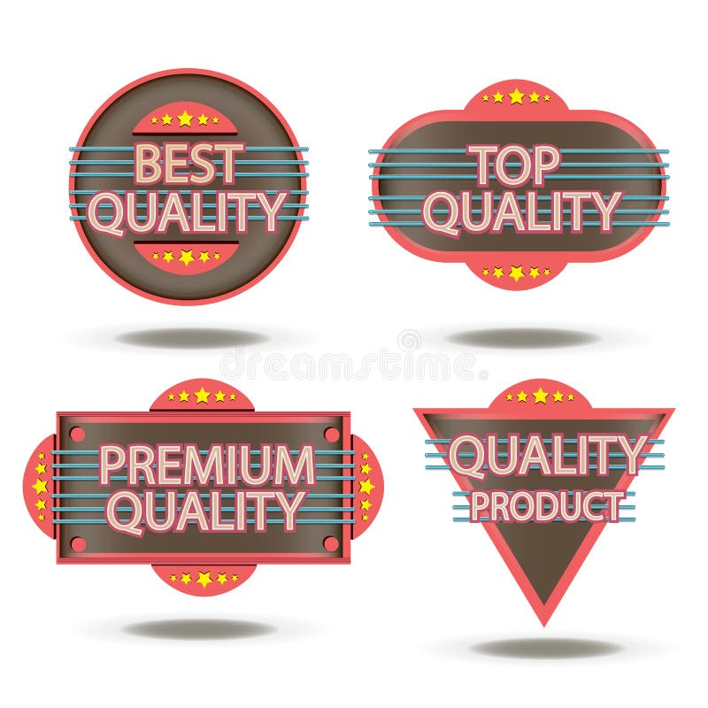 Vector Corner Ribbon and Quality Certificate Stock Illustration ...