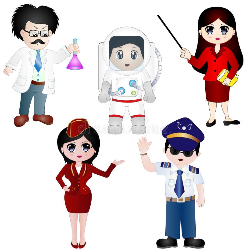 Vector Set of Professions stock vector. Illustration of illustrator ...