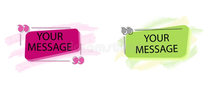 Vector Set Quotation Template in Quotes. Vector Banner with Frame ...