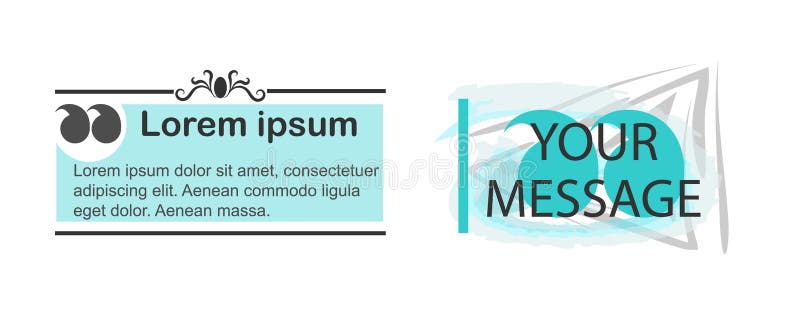 Vector Set Quotation Template in Quotes. Vector Banner with Frame and ...