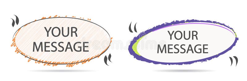 Vector Set Quotation Template in Quotes. Vector Banner with Frame Stock ...