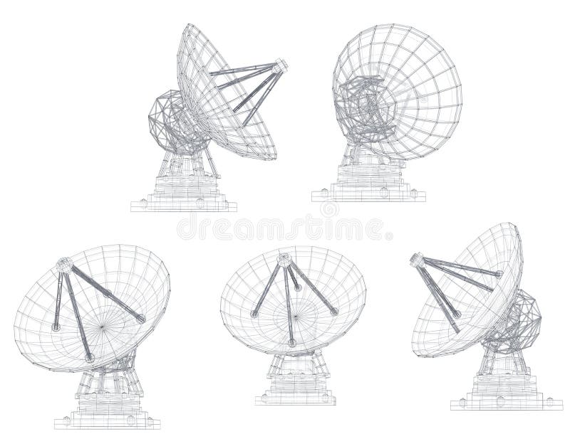 Vector set. Radio antenna stock vector. Illustration of antenna - 204775119