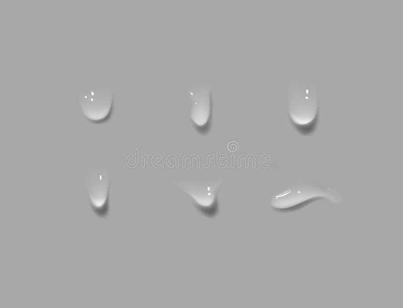 Vector Set of Realistic Water Drops. Stock Illustration - Illustration ...