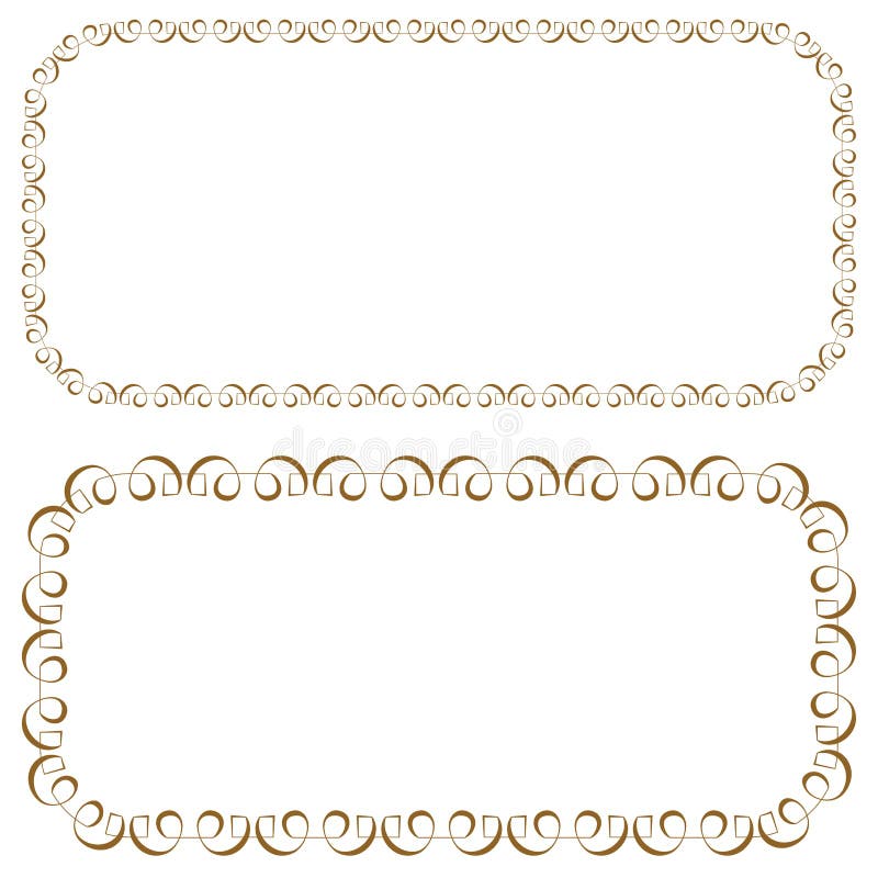 Vector Set of Rectangular Beautiful Frames Stock Vector - Illustration ...