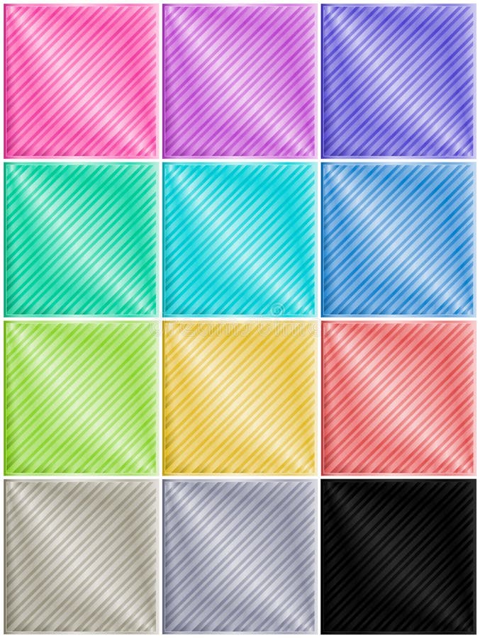 Vector Set of Rectangular Bubbles for Chatting Different Colors. Stock ...