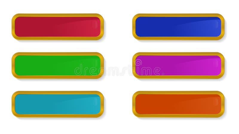 Rectangular web buttons stock illustration. Illustration of blue - 8941901
