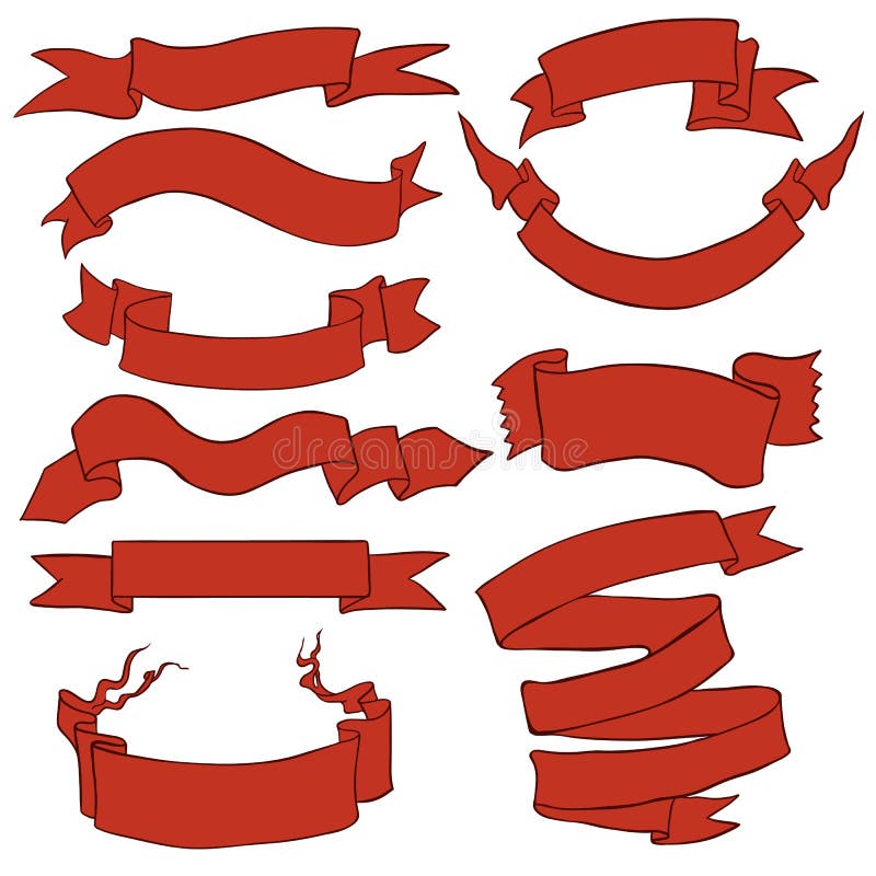 Vector Set of Ribbons for Your Text Stock Vector - Illustration of ...