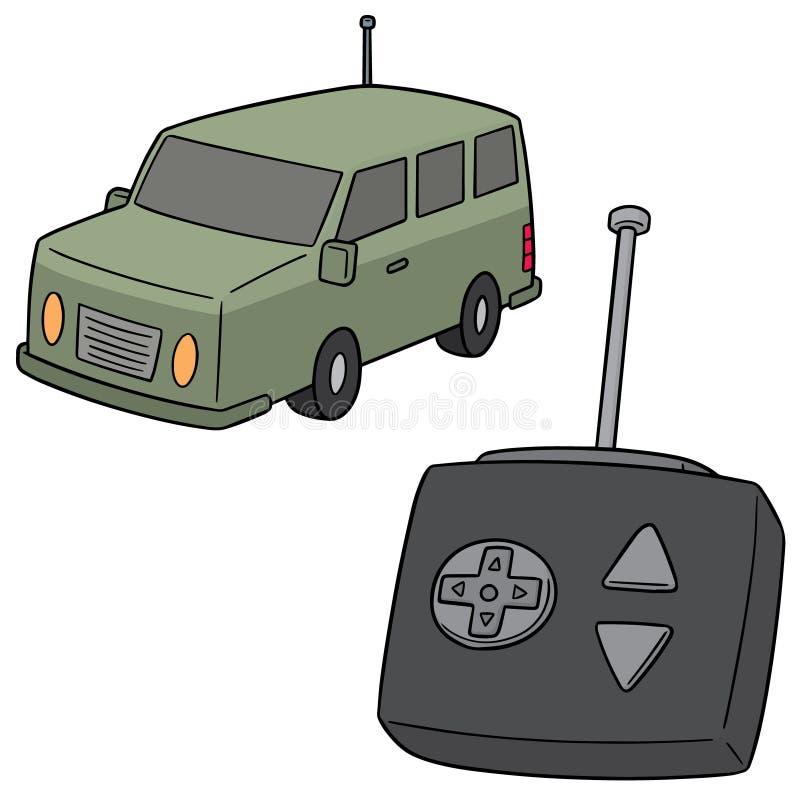 Vector Set of Remote Control Car Stock Vector - Illustration of drawn ...