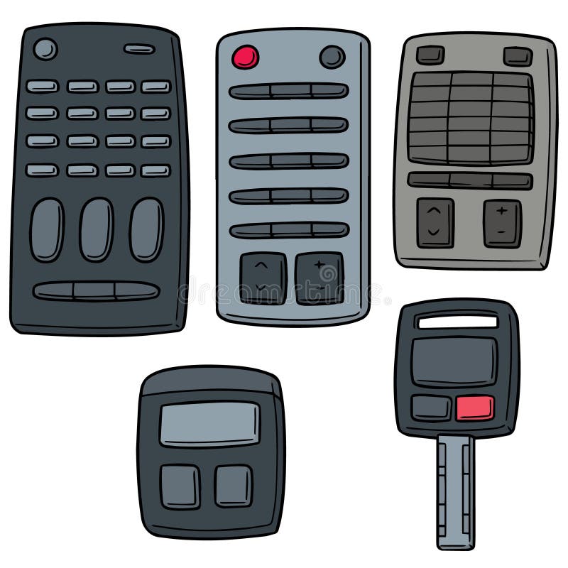 Vector Set of Remote Control Stock Vector - Illustration of sketch ...
