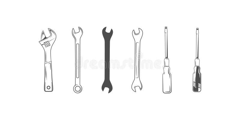 Repair Tools Icon Set Vector Illustration Stock Vector - Illustration ...