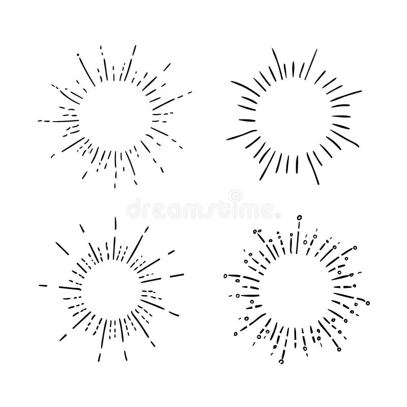 Black Sunburst Outline Border Stock Illustrations – 1,105 Black ...