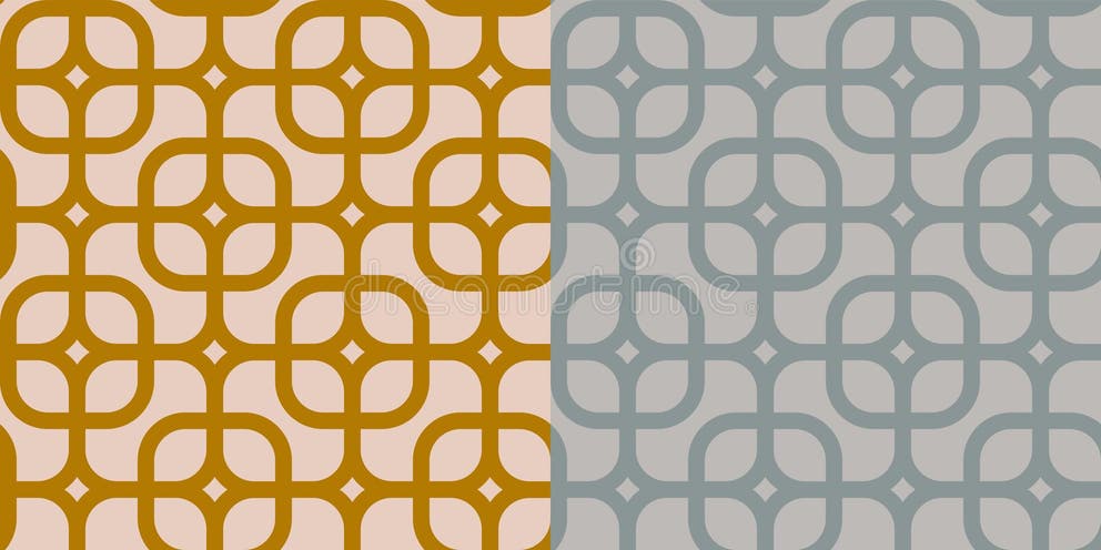 Vector Set Retro Simple Geometric Seamless Patterns in Retro Style ...