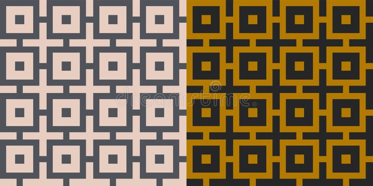 Vector Set Retro Simple Geometric Seamless Patterns in Retro Style ...