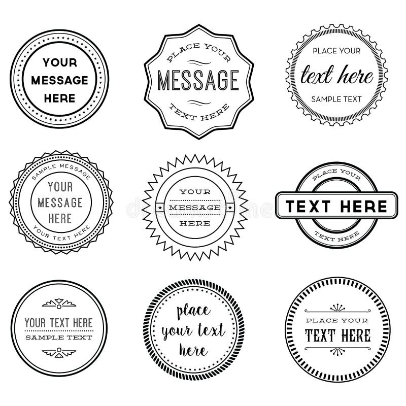 Vector Set of Retro Stamps and Badges Stock Vector - Illustration of ...