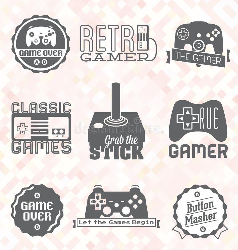 Retro Game Play Sign Stock Illustrations – 29,028 Retro Game Play Sign ...
