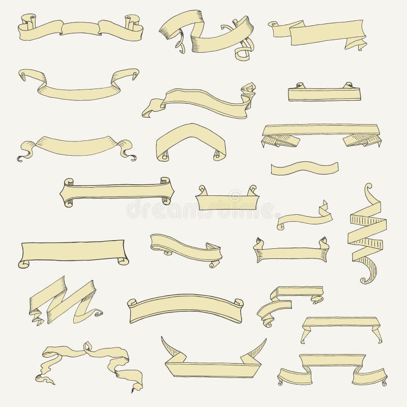 Vintage banner shapes stock vector. Illustration of empty - 35367643