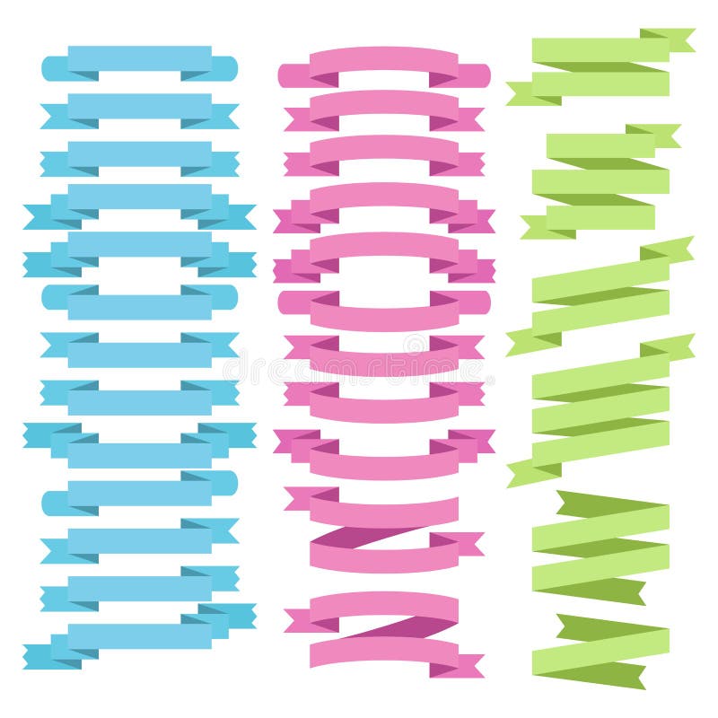 Vector set of ribbons. stock vector. Illustration of ribbons - 88013967