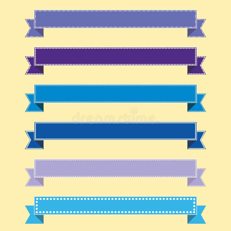 Vector Set of Ribbons for Web Infographics Stock Vector - Illustration ...