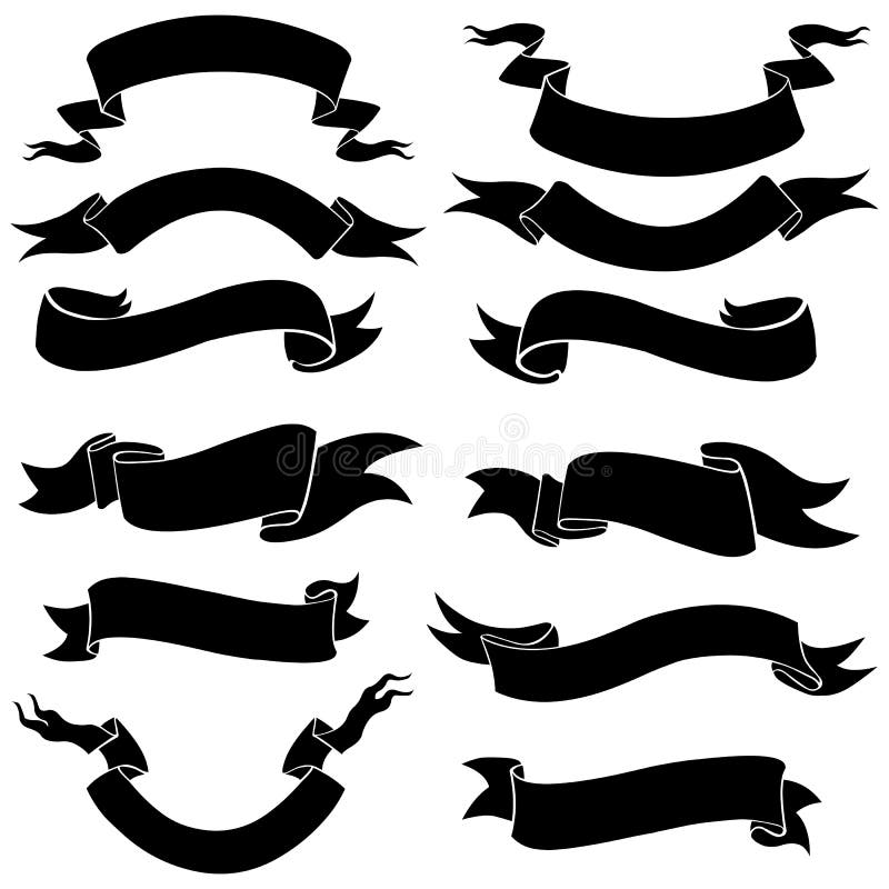 Vector Set of Ribbons for Your Text Stock Vector - Illustration of ...