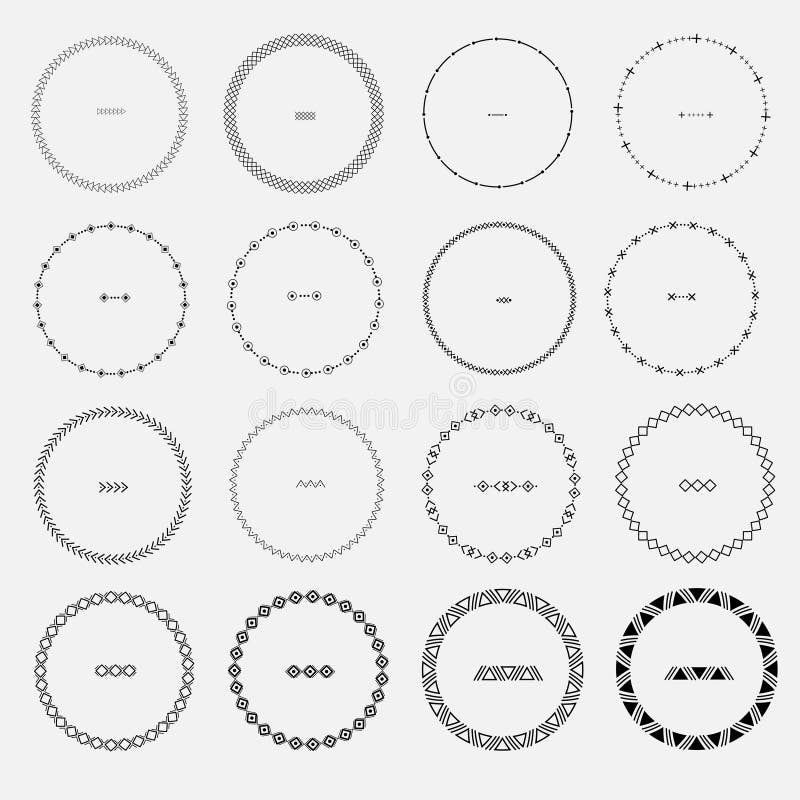 Vector Set of Round Frames for Decoration. Stock Vector - Illustration ...