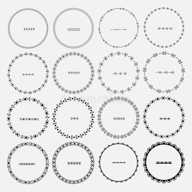 Vector Set of Round Frames for Decoration. Stock Vector - Illustration ...