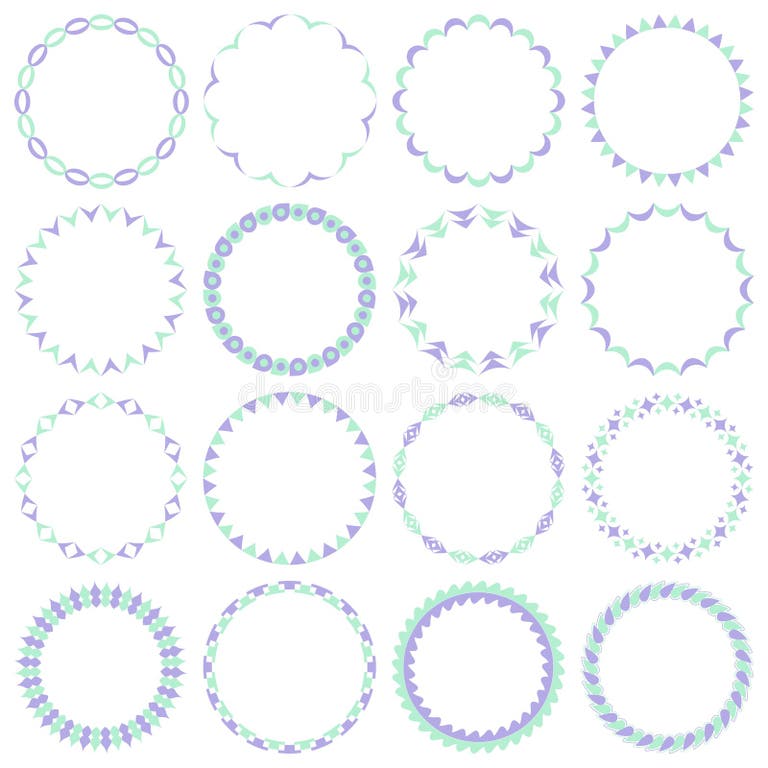 Pastel Circular Frames Stock Illustrations – 185 Pastel Circular Frames ...