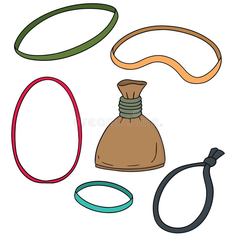 Vector set of rubber band stock vector. Illustration of cartoon - 117623403