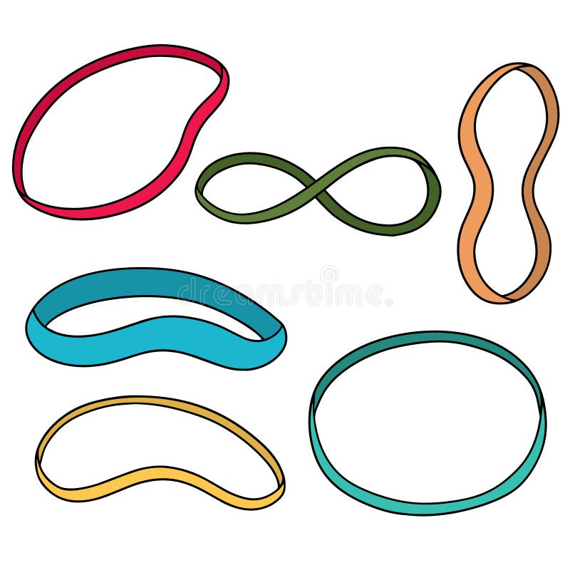 Vector set of rubber band stock vector. Illustration of sketch - 144520047